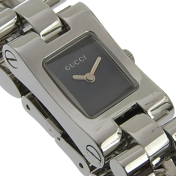 Gucci | Accessories | Gucci 235l Stainless Steel Silver Quartz Analog ...